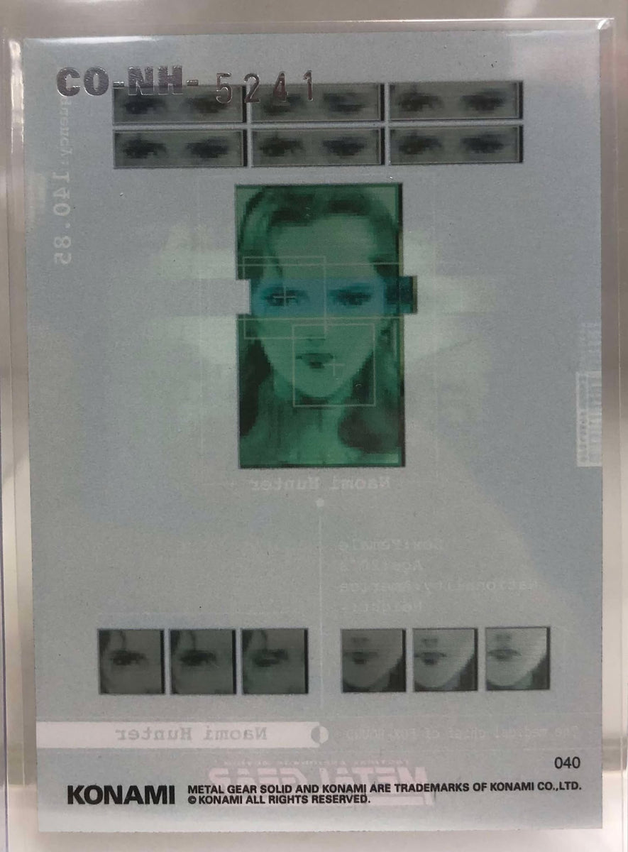 Konami Metal Gear Solid Plastic Back Trading Card - Naomi Hunter 040 ...
